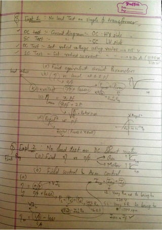 Electrical Machines Lab Notes - Akshansh | PDF