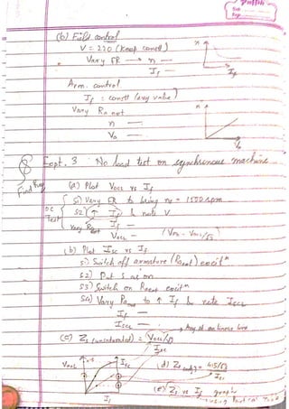 Electrical Machines Lab Notes - Akshansh | PDF