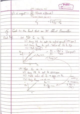 Electrical Machines Lab Notes - Akshansh | PDF