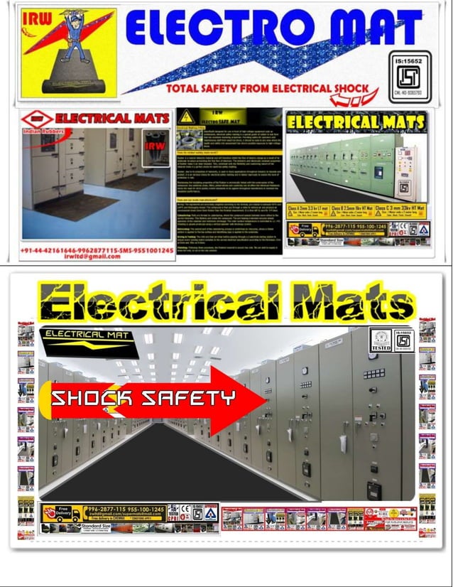 Electrical mats is 15652 isi marked Switchboard Matting is non-conductive matting with a ...