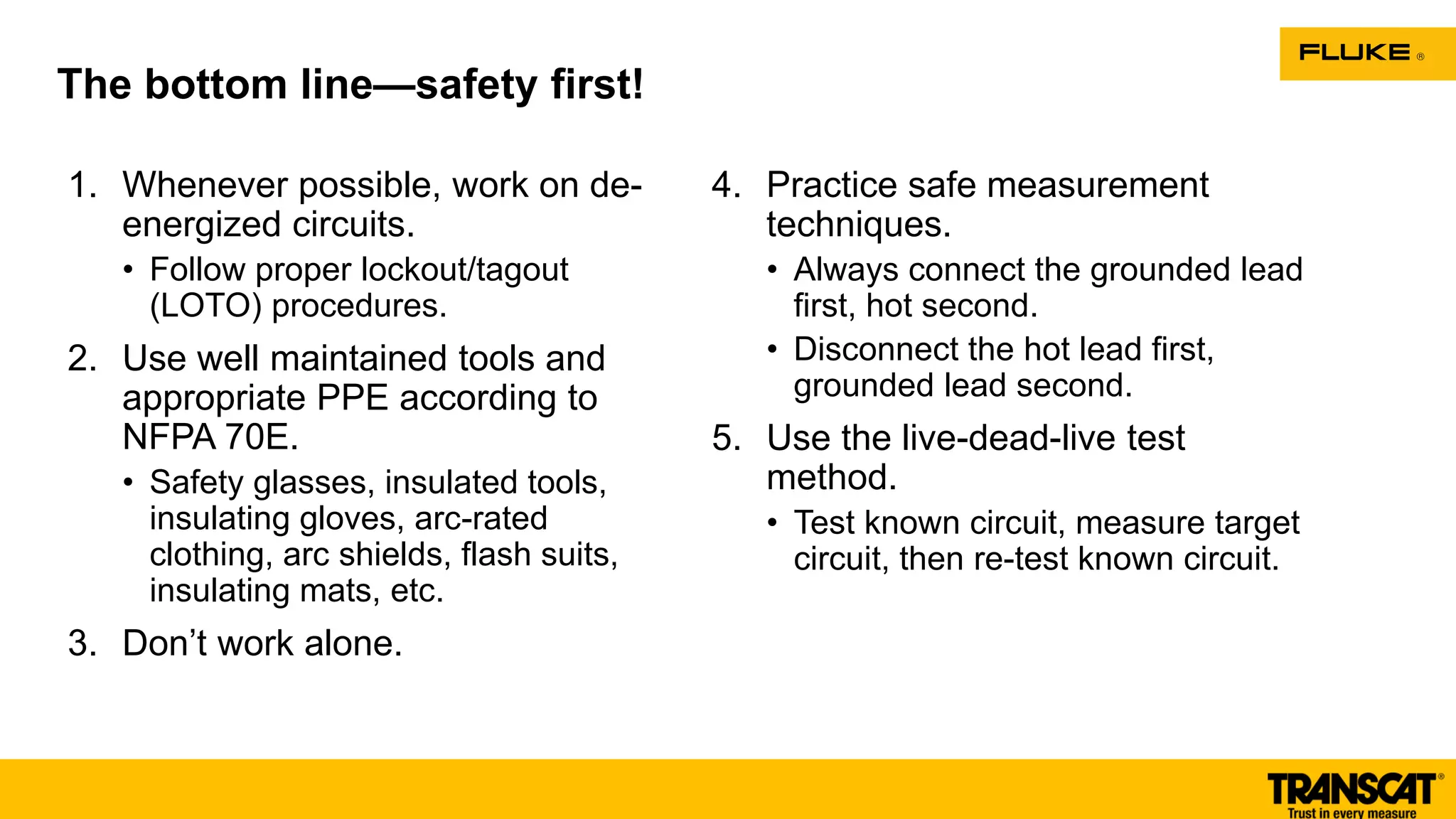 Electrical Measurement Safety and Best Practices Webinar Presented by ...