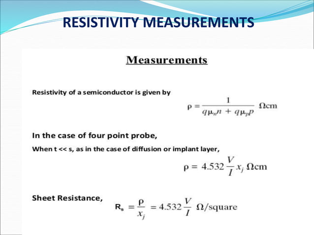 Electrical measurements and two probe method | PPT