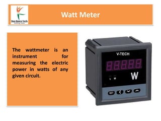 Electrical measuring instruments | PPTX