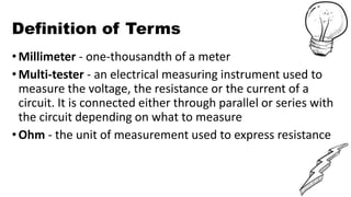 Electrical Measuring Tools and Instruments.pptx | Physics | Science