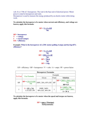 Electrical motor efficiency | DOC