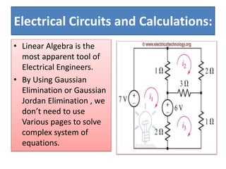 Electrical Networks Application in linear algebra | PPTX