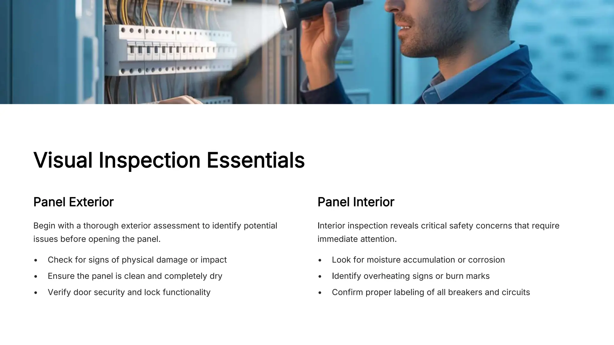 Electrical Panel Maintenance Checklist with eAuditor Audits ...