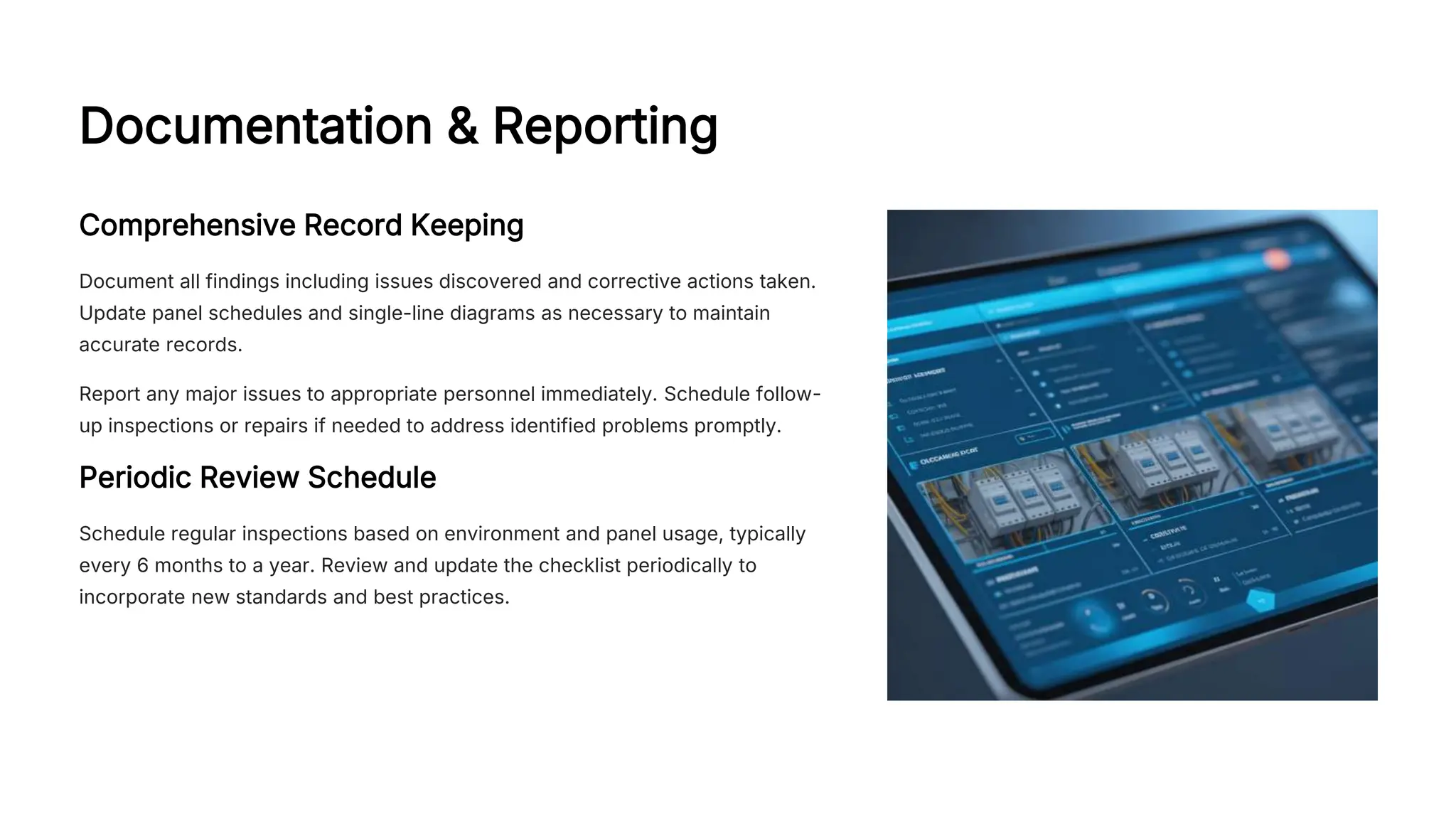 Electrical Panel Maintenance Checklist with eAuditor Audits ...
