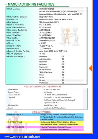 Electrical panels profile | PDF