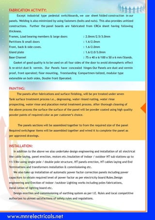 Electrical panels profile | PDF