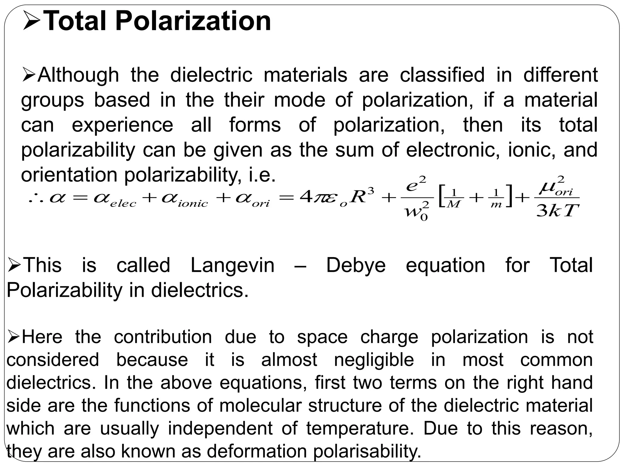 Electrical polarization mechanisms | PPTX