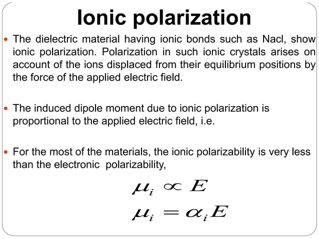 Electrical polarization mechanisms | PPTX