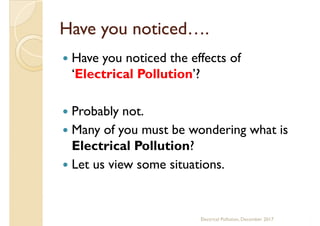 Electrical pollution | PPT