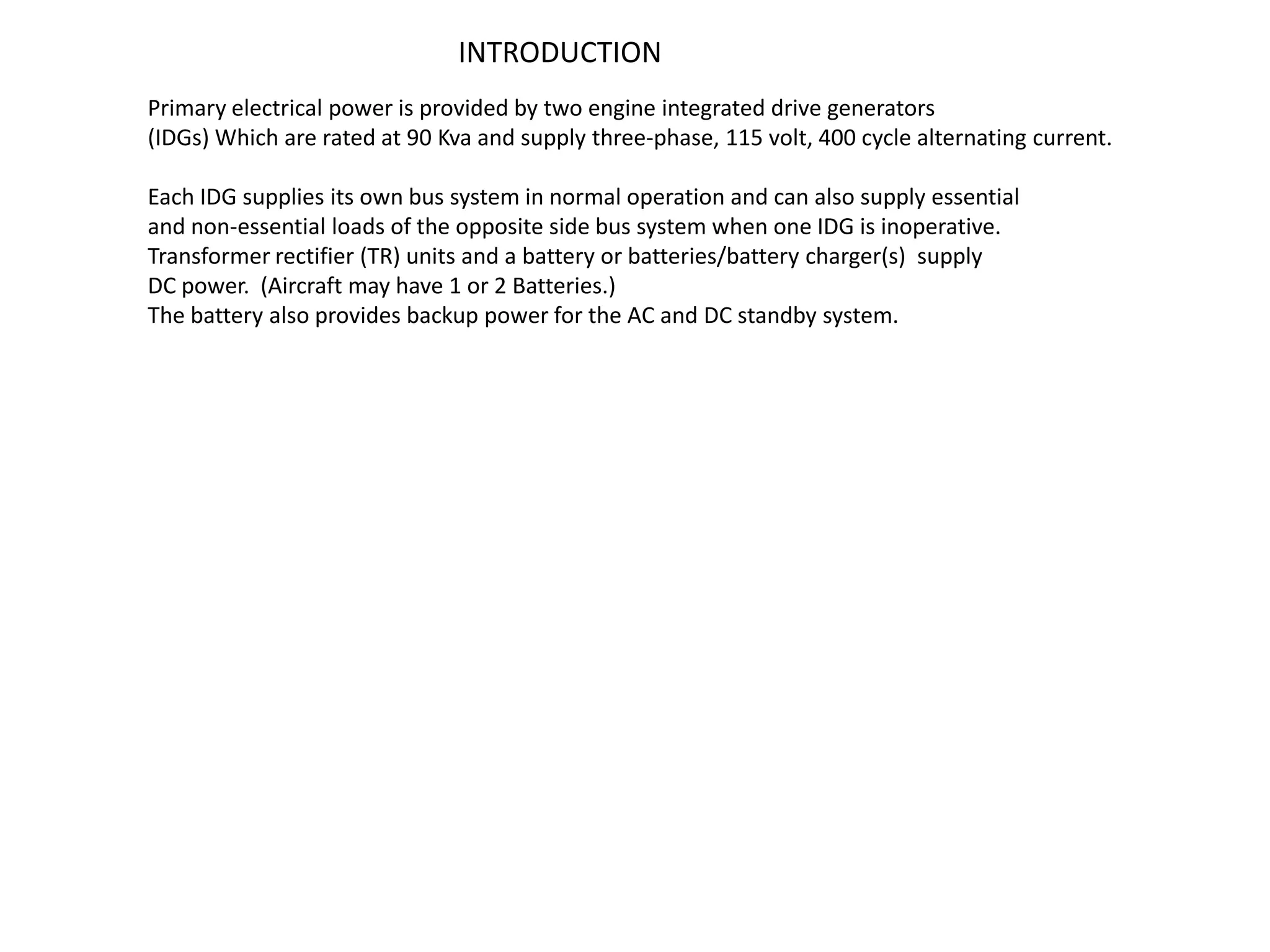 B737NG Electrical power | PPTX