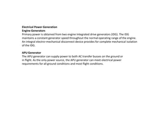 B737NG Electrical power | PPTX