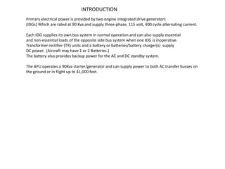 B737NG Electrical power | PPTX | Aviation Industry | Industries