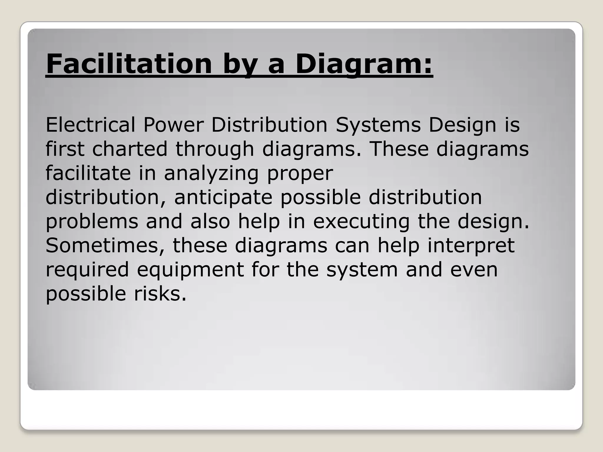 Electrical Power Distribution Systems Design | PPTX