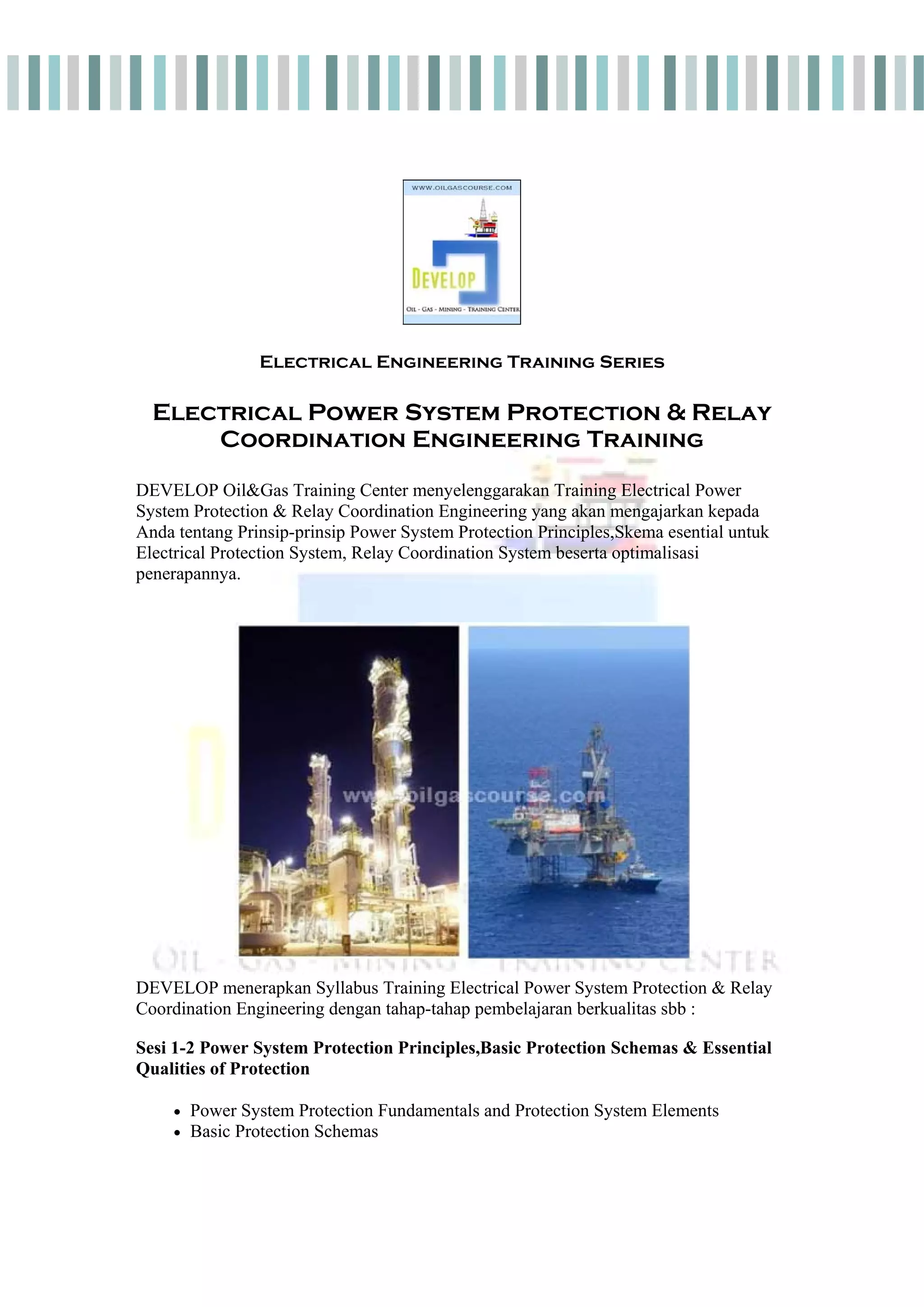 Electrical Power Protection And Relay Coordination Training Pdf