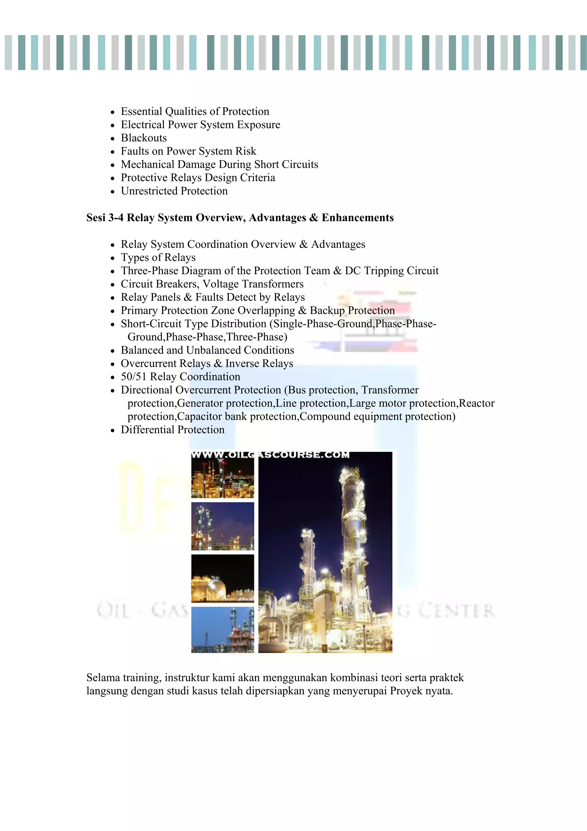 Electrical power protection and relay coordination training | PDF