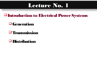 Electrical power systems | PPT
