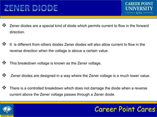 Zener diode as a voltage Regulator | PPTX