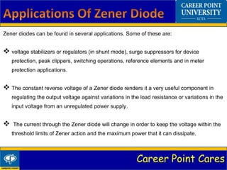 Zener diode as a voltage Regulator | PPTX