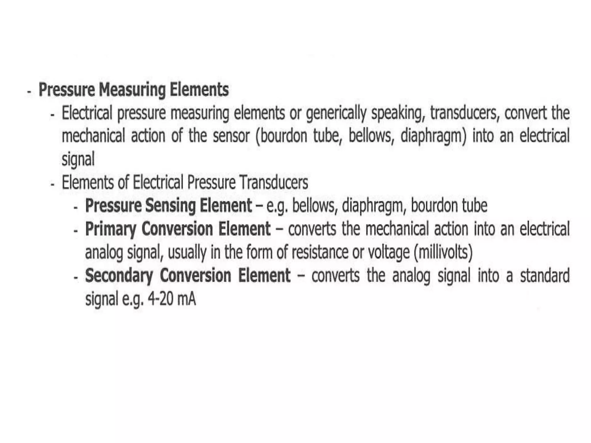 Electrical Pressure Measuring Devices | PPTX