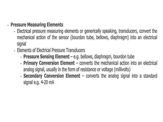 Electrical Pressure Measuring Devices | PPTX