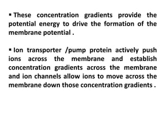 Electrical properties and function of membrane ,lipid bilayer and ...