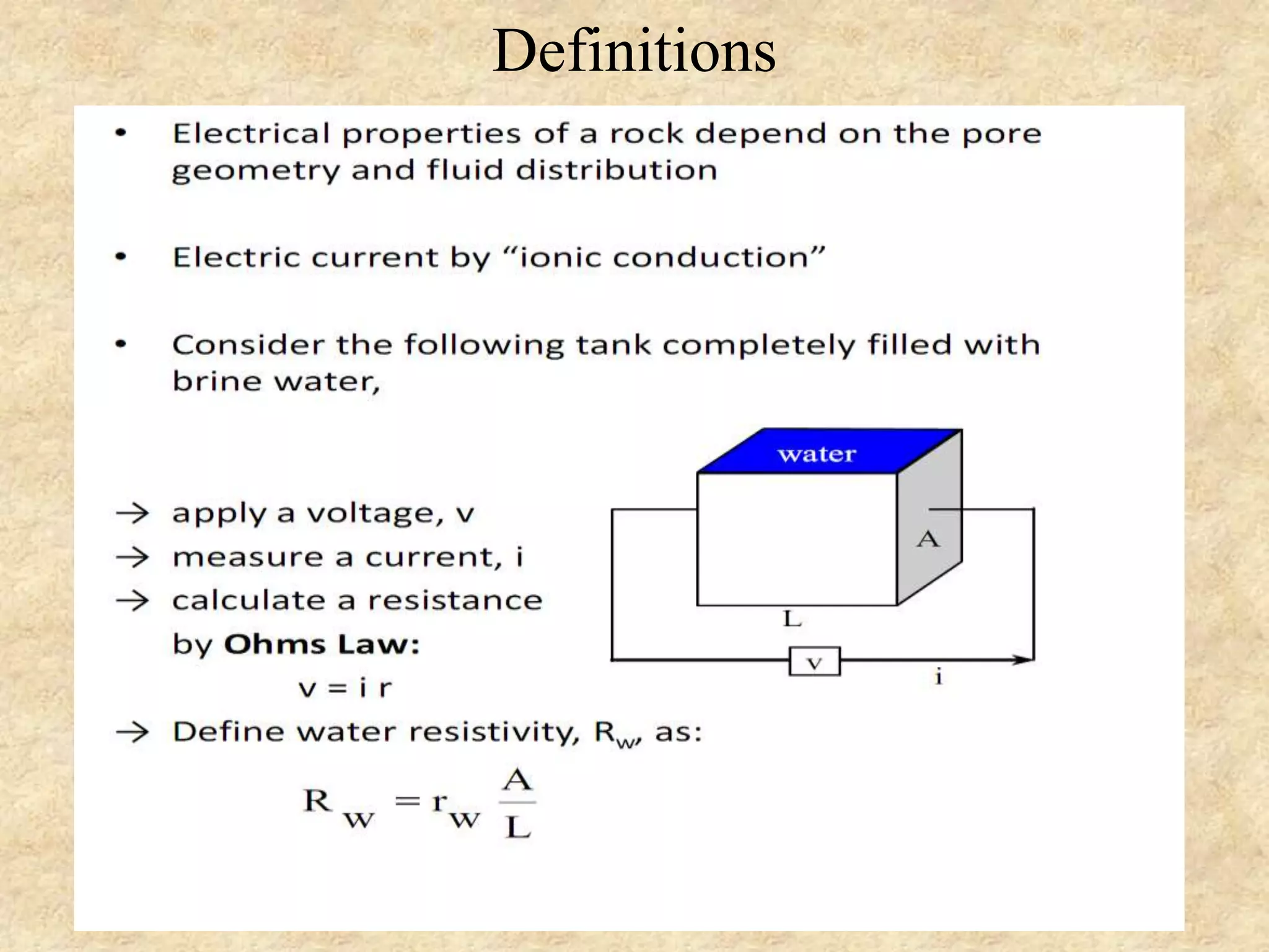 Electrical Properties of Reservoir Rocks | PPT