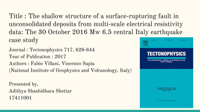Fault Zone Detection Using Electrical Prospecting Resistivity Method
