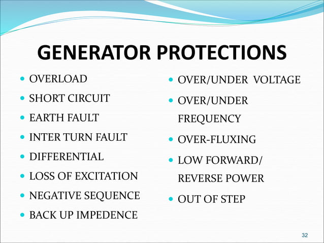 Electrical Protection systems in Thermal power stations.ppt | Consumer ...