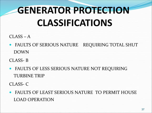 Electrical Protection systems in Thermal power stations.ppt | Consumer ...