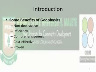 Electrical resistivity a geophysical method and its applications in ...