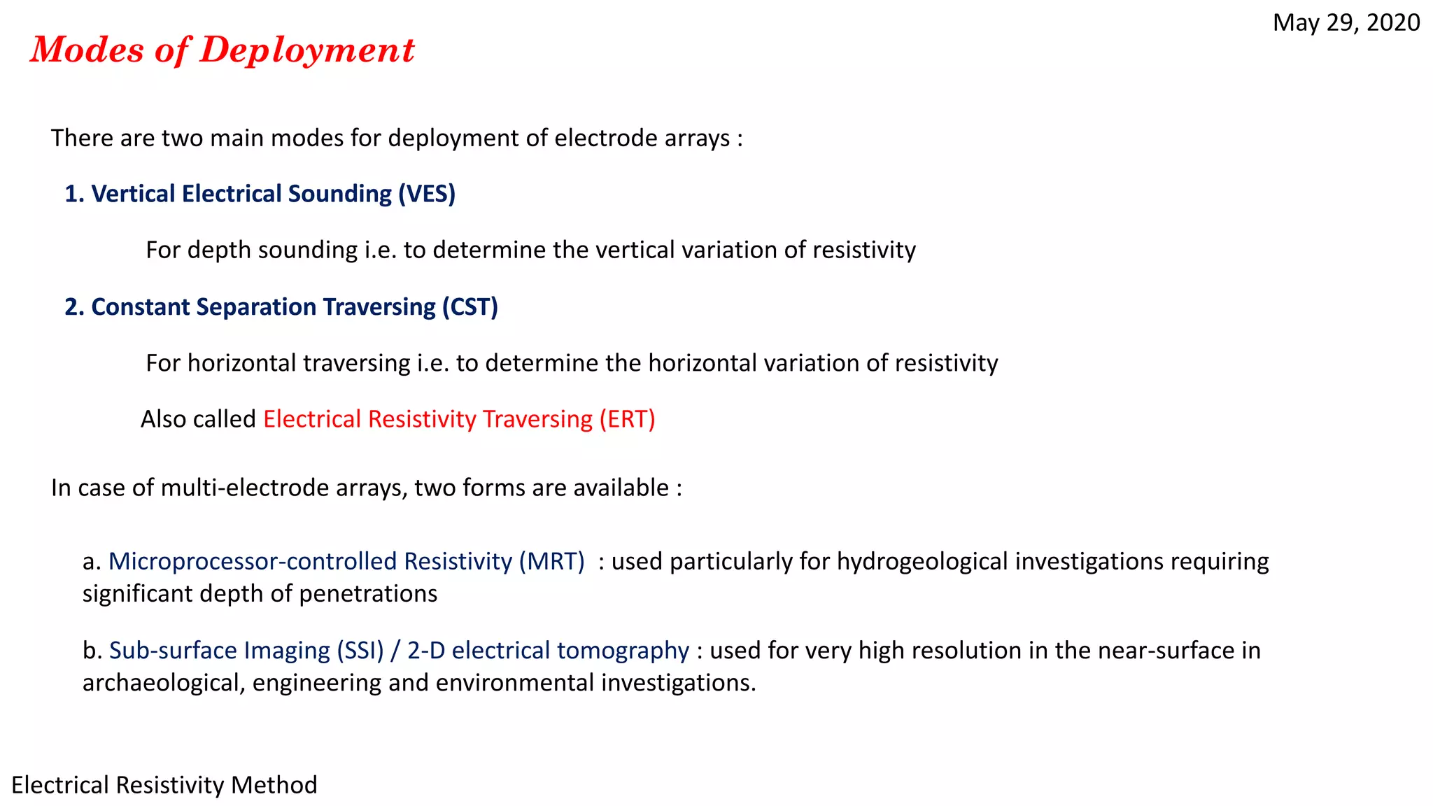 Electrical Resistivity Method Electrical Survey Pdf Geology Science