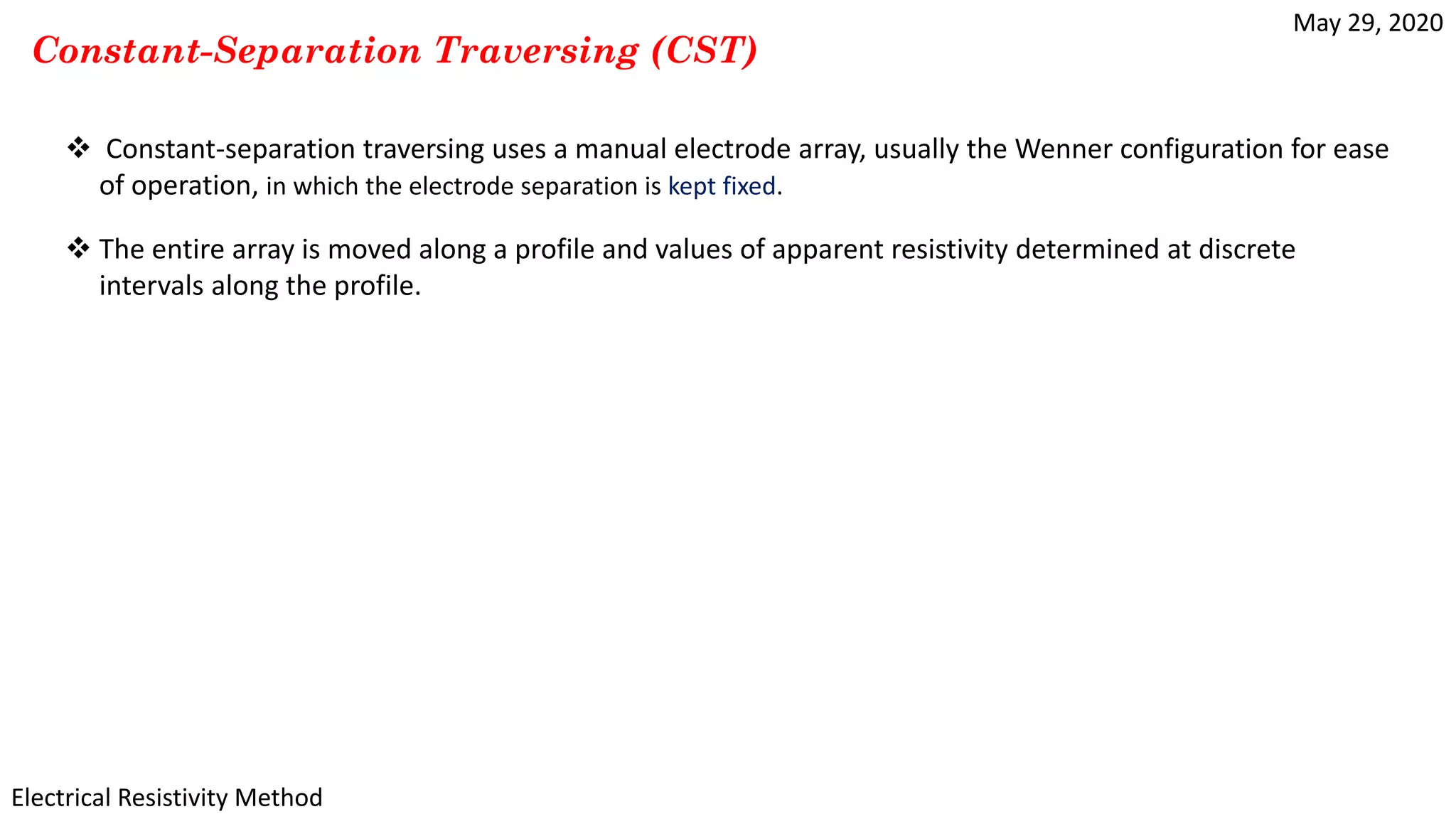Electrical Resistivity Method Electrical Survey Pdf Geology