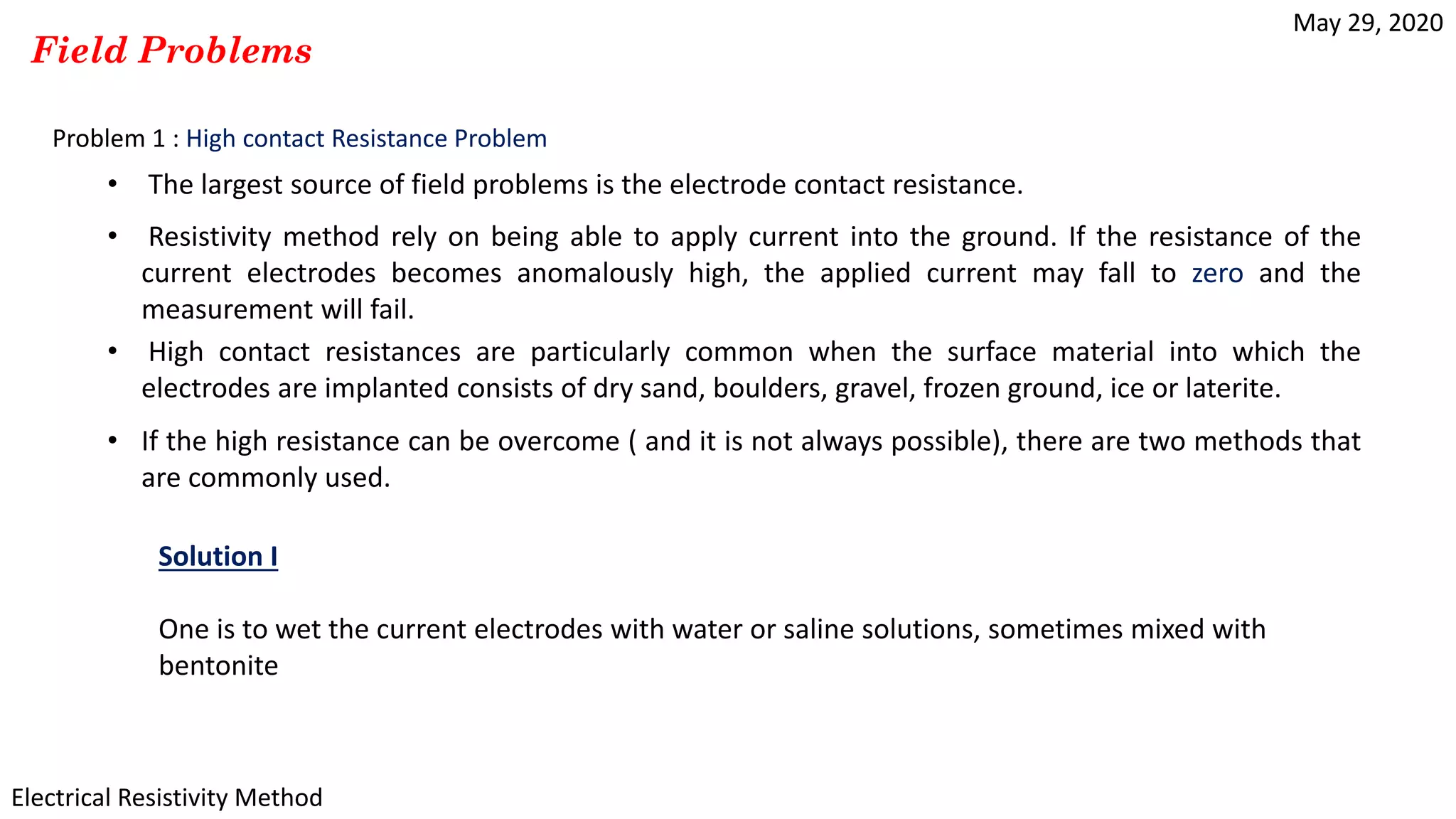 Electrical Resistivity Method Electrical Survey Pdf Geology