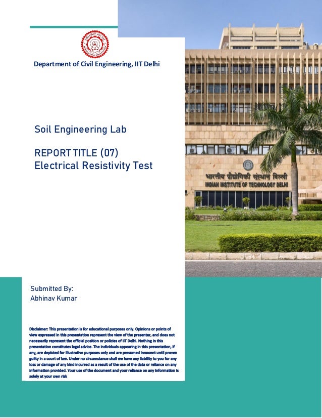 Electrical Resistivity Test | PDF