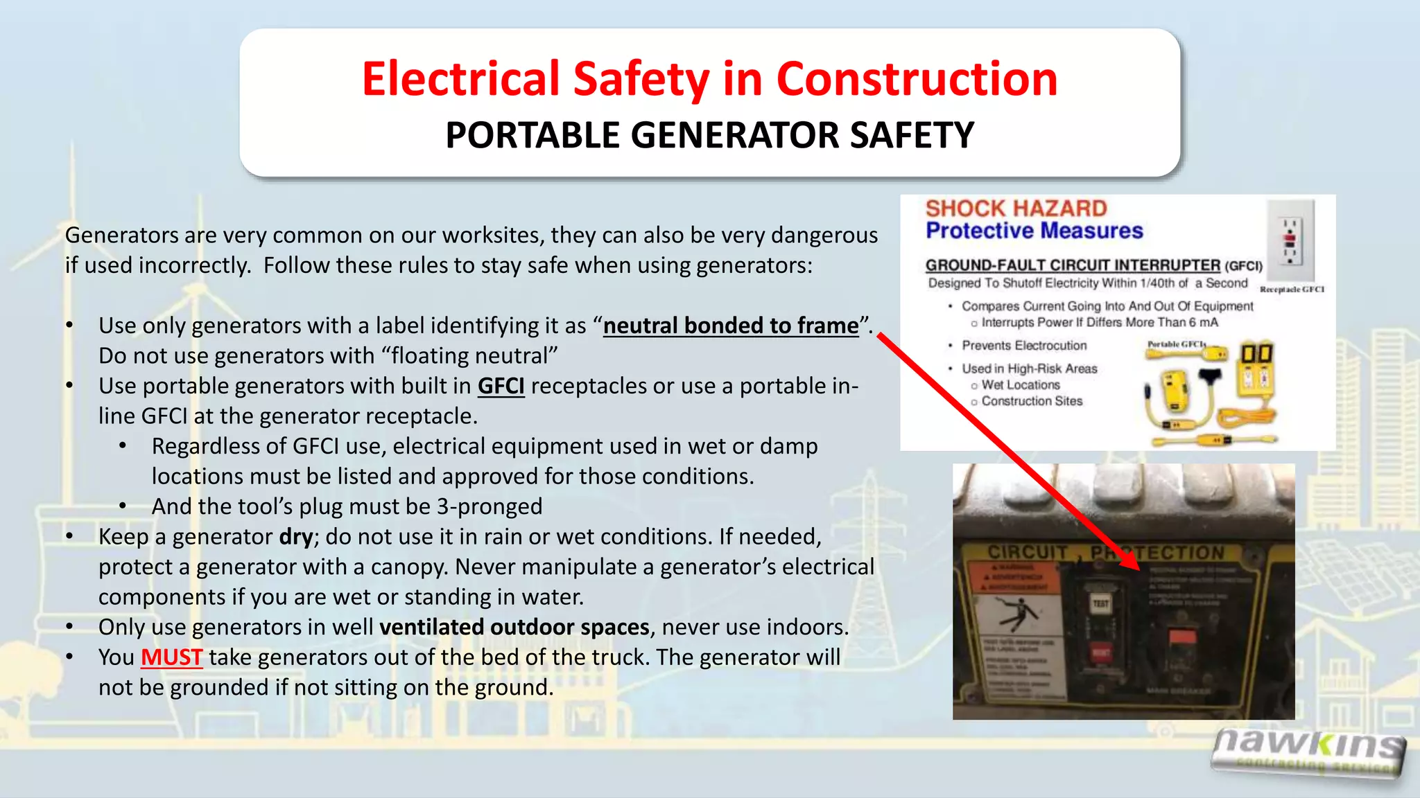 Hawkins Contracting Electrical Safety in Construction | PPTX