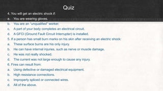 Electrical safety | PPTX | Injuries | Diseases and Conditions