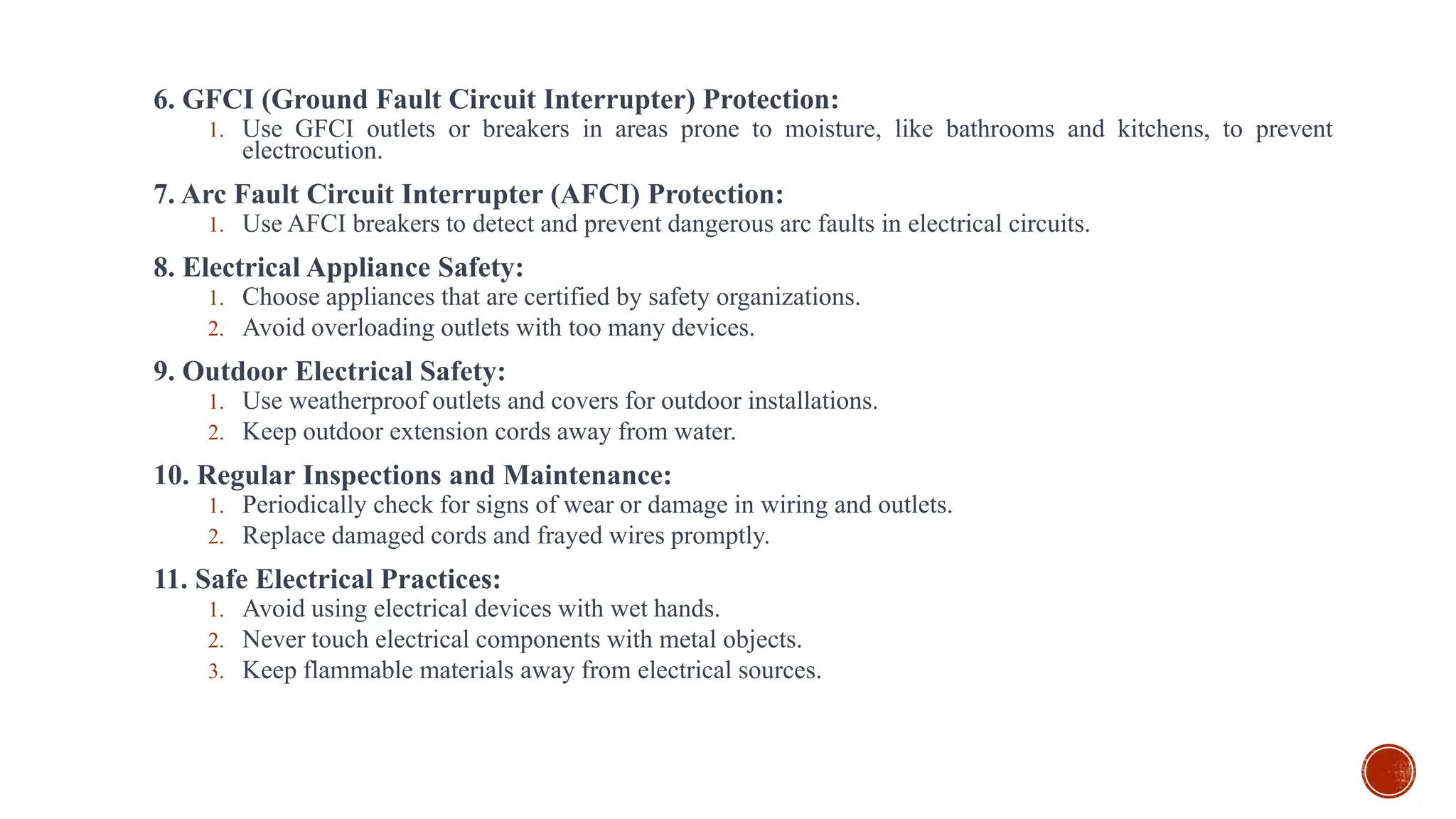 Electrical safety in INSTALLATION AND MAINTENANCE OF ELECTRICAL ...