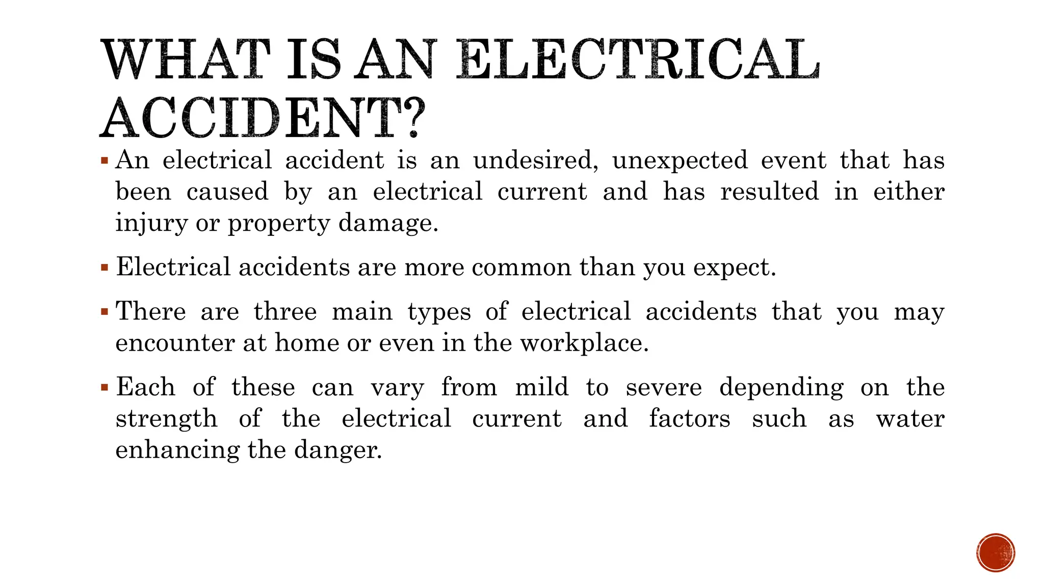 Electrical safety in INSTALLATION AND MAINTENANCE OF ELECTRICAL ...