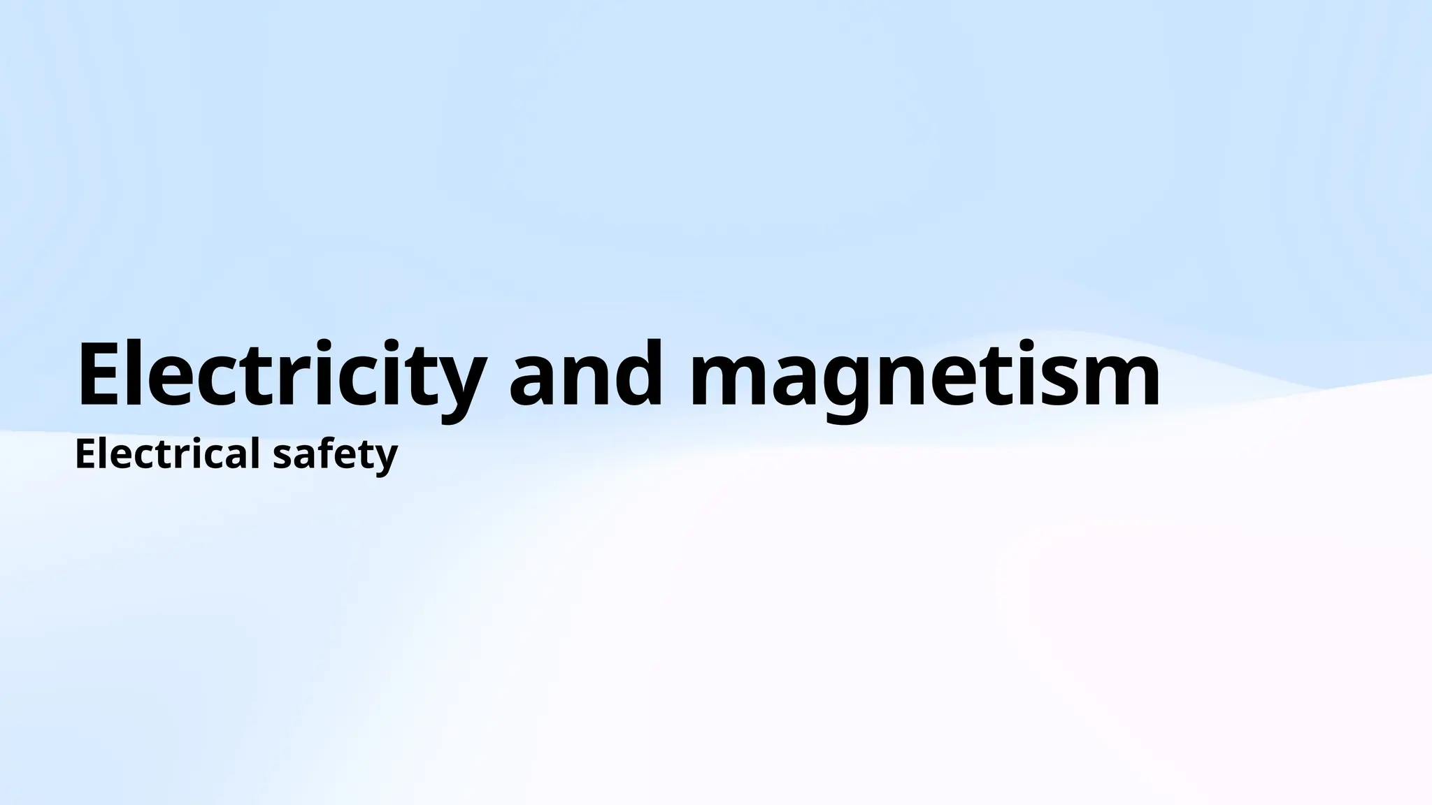 Physics IGCSE section 4 - electrical safety | PPTX