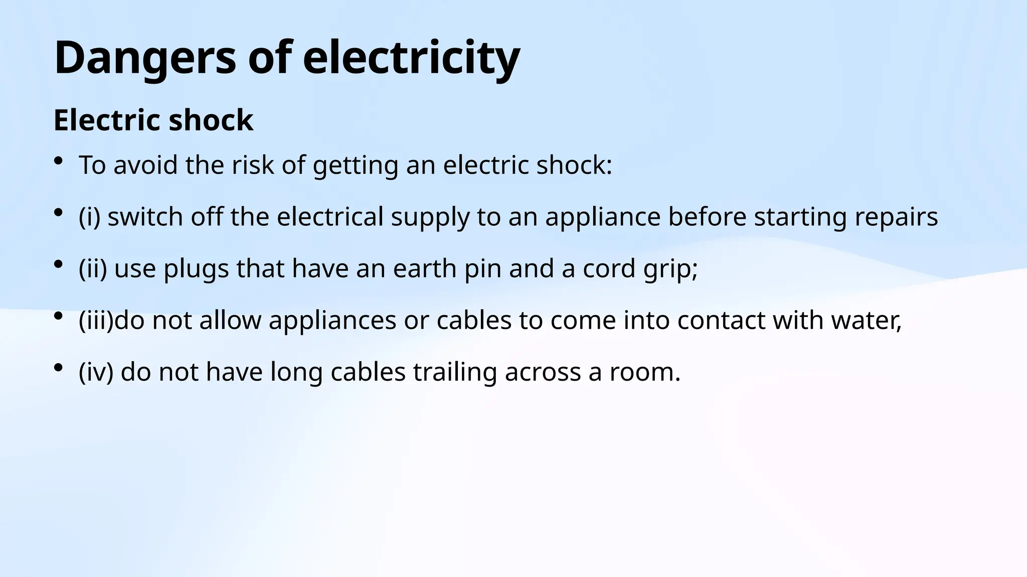 Physics IGCSE section 4 - electrical safety | PPTX