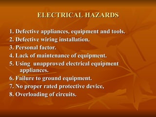 ELECTRICAL SAFETY power point .ppt