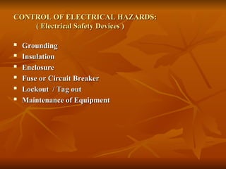 ELECTRICAL SAFETY power point .ppt