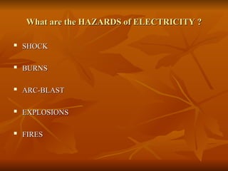 ELECTRICAL SAFETY power point .ppt