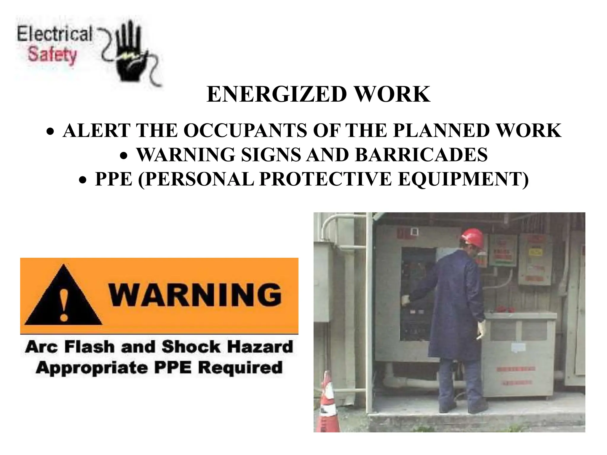 Electrical Safety Precautions power point Presentation of the ...