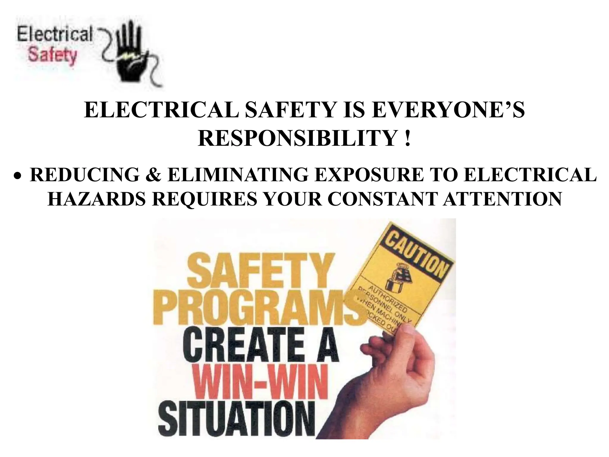 Electrical Safety Precautions power point Presentation of the ...