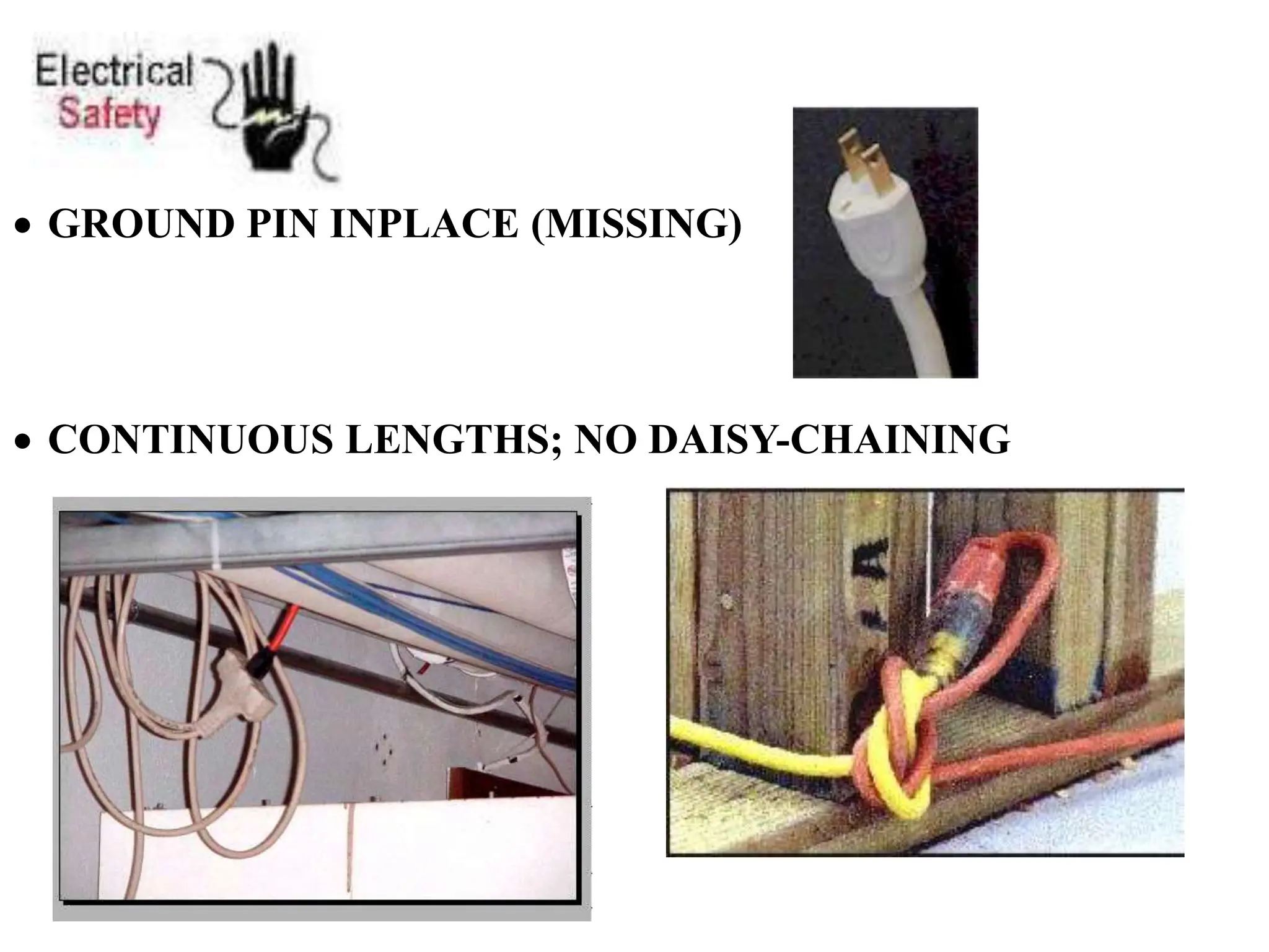 Electrical Safety Precautions power point Presentation of the ...